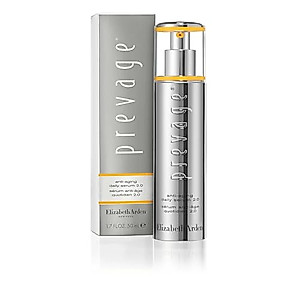 Elizabeth Arden PREVAGE Daily Face Serum 2.0, Anti Aging Serum for Face and Neck, Now With 4x Antioxidant Power, Improves Elasticity, Tones, Textures, Dark Spots, and Brightens Skin, 1.7 oz Tube