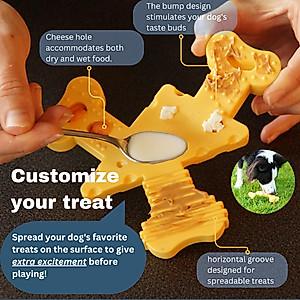 ta-stories Chew Toy for Aggressive chewers/Large Dogs- Irrisitable Cheese Flavor, Durable & Long Lasting, Designed for midium/Large Size Dogs, Verified by Real Dogs