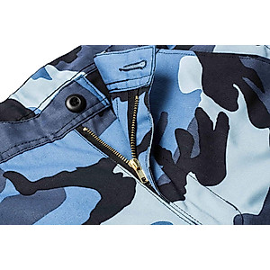 BACKBONE Mens Casual Street Fashion Camo Cargo Pants Army Combat Military BDU Pants Work Hunt Pants (Sky Blue Camo,Size 36)