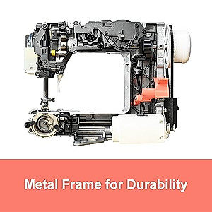 Poolin Basic Sewing Machine for Children - 27 Stitches Applications with Multiple Accessories Include Video Tutorials & Quick Guide & Instruction Manual, EOC565