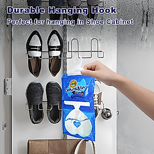 Argendon Hanging Dehumidifier Bags, Efficient Dehumidifier Bags for Shoe Cabinet, Space-Saving Hanging Design, Simple to Use, 2 Pack