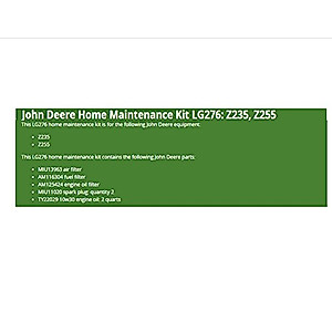 John Deere Home Maintenance Kit for Z235, Z255 Lawn Tractor Mower LG276