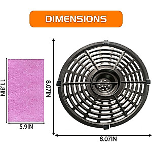Upgraded 8QT Air Fryer Crisper Tray for Instants Pot Duo Crisp Air Fryers, 3.7QT Double-layer Coating Air Fryer Grill Pan Plate, Broil Tray, Dehydrate Tray for Gowise Crux Air Fryers, Nonstick