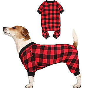 Dog Fleece Sweater Buffalo Plaid Dog Sweater Dog Clothes Dog Outfit Soft Thickening Warm Pet Clothes Sweaters for Dogs Girl & Boy(M)