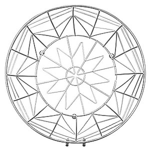 ROSYLINE Fruit Basket Banana holder, Elegant Fruit Bowl with Banana Tree Hanger (Chrome Finish)