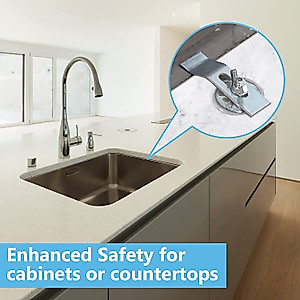 12 Pack Sink Clips Kit, Undermount Sink Clips, Sink Mounting Kit Bracket, Installation Repair Hardware Clips Fastener Support for Kitchen or Bathroom Sinks (Silver)