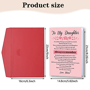 Klemktrn Christmas Stocking Stuffers for Teen Girls 16-18, My Order, to My Daughter Card Proud of You Gifts Graduation Card Gifts for Daughter Inspirational Card Birthday Valentine's Day Gifts