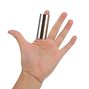 Pangda 2 Pieces Glass Slide and Stainless Steel Slide in Box for Guitar, Bass, Medium (6 cm)