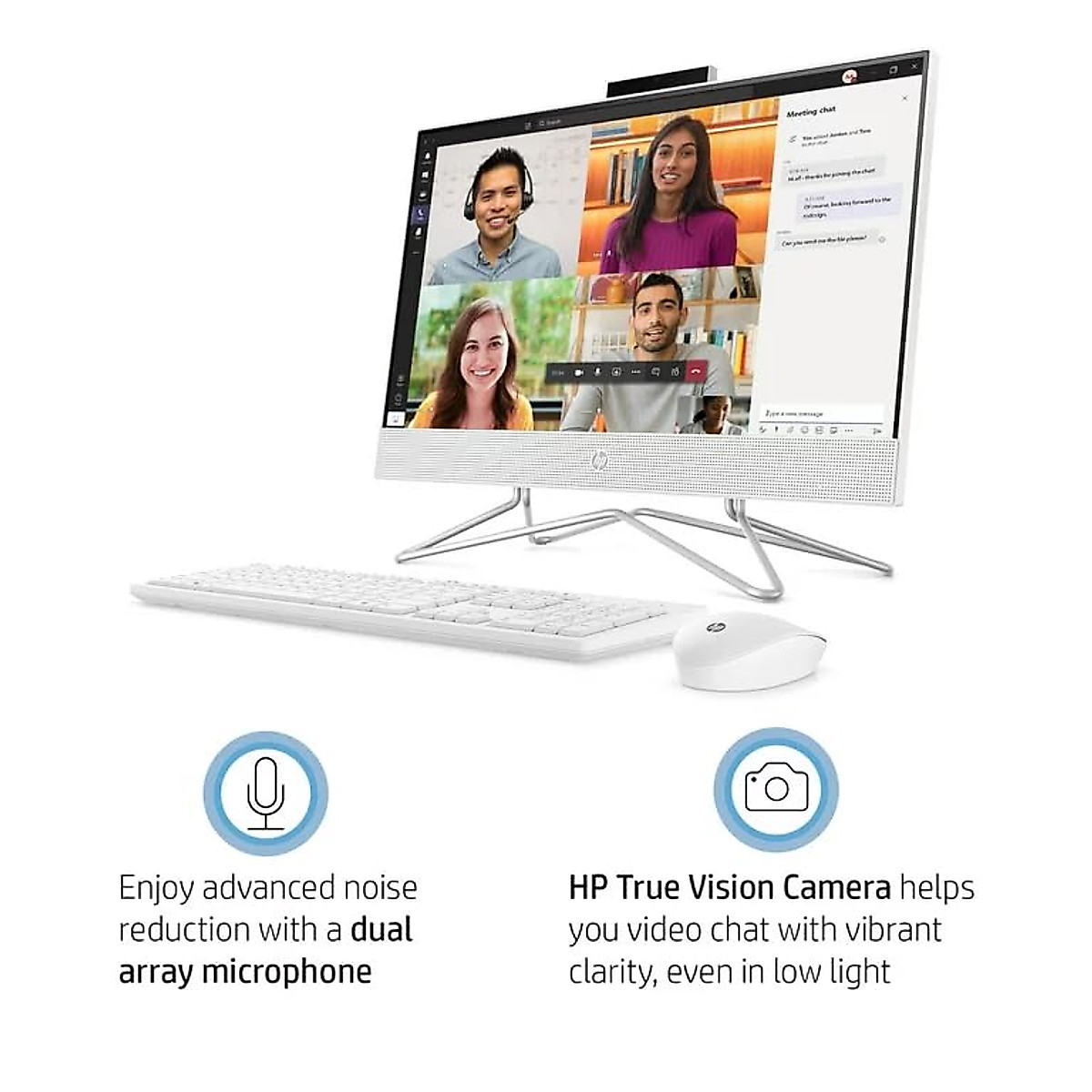 HP 2024 21.5" FHD All-in-One Desktop Intel 4-Core Pentium Silver J5040 Intel UHD Graphics 32GB DDR4 1TB NVMe SSD WiFi AC BT HDMI Webcam RJ45 Wilress KB&Mouse White Windows 10 Pro w/RE Accessories