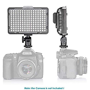 Neewer Dimmable 176 LED Video Light with 2-Pack 2600mAh Li-ion Battery and Dual USB Battery Charger Lighting Kit for Canon, Nikon and Other Digital SLR Cameras for Photo Studio Video Shooting