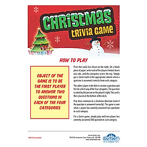 Christmas Trivia Game - a Perfect Ho-Ho Contains Over 200 Cards - Great Party Game for Ages 12 and up by Outset