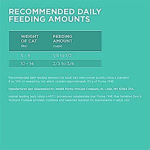 Purina ONE Sensitive Stomach, Sensitive Skin, Natural Dry Cat Food, +Plus Sensitive Skin and Stomach Formula - 16 lb. Bag