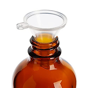 Juvale 15 Pack of 4oz Amber Glass Bottles with Dropper Dispenser and 6 Funnels for Essential Oils, Travel, Perfumes, Liquids, Hair and Body Oils (21 Total Pieces, 120ml)