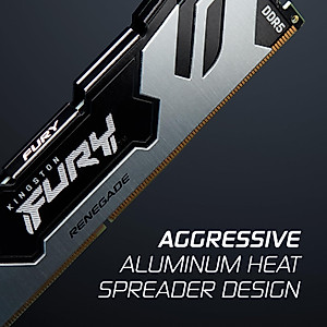 Kingston FURY Renegade Silver 32GB (2x16GB) 6400MT/s DDR5 CL32 DIMM Desktop Memory (Kit of 2) | Intel XMP 3.0 | Overclocking Stability | KF564C32RSK2-32