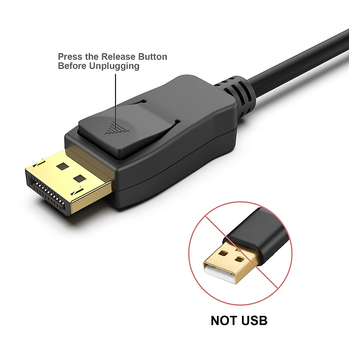 BENFEI [VESA Certified] DisplayPort to DisplayPort 6 Feet Cable 5 Pack, DP to DP Male to Male Cable Gold-Plated Cord, Supports 4K@60Hz, 2K@165Hz Compatible for Lenovo, Dell, HP, ASUS