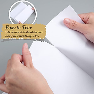 1000 Sheets Perforated Paper for Statements Invoices Gift Certificates Coupons 8-1/2" x 11" Letter Size Perforated Paper 20 lb 75 GSM 2 Horizontal Perfs 3 2/3" and 7 1/3" from Bottom