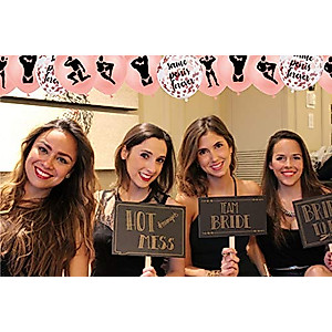 40Pcs Rose Gold Bachelorette Party Balloons, Bachelorette Party Decorations Set, Hen Party Decorations, Bridal Shower Decorations, Engagement Party Decorations Supplies Kit