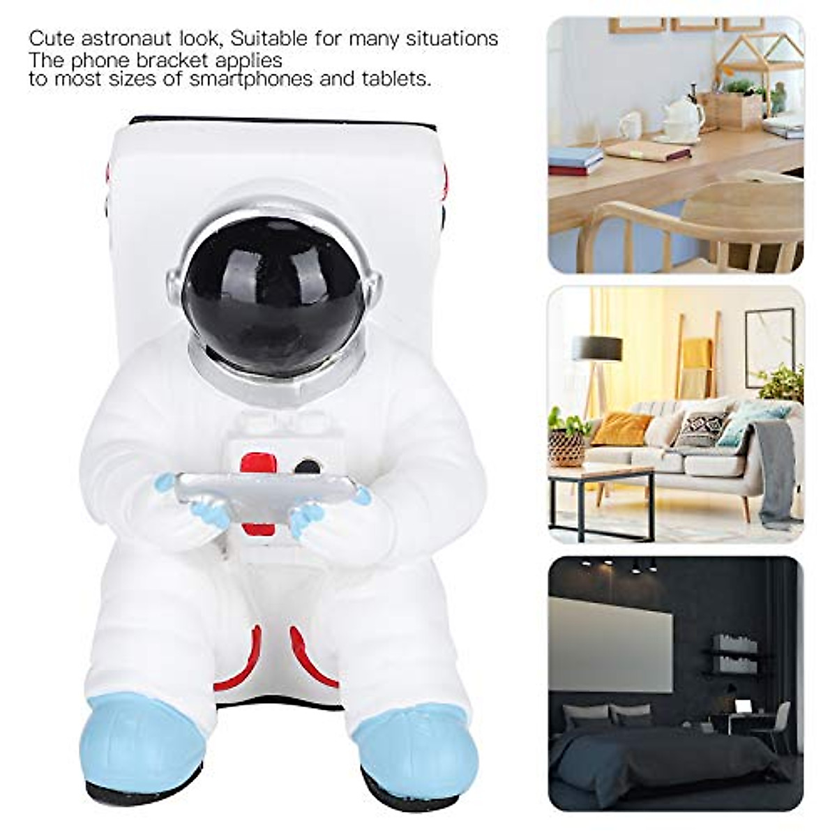 Pssopp Phone Stand, Cute Mobile Phone Stand Creative Cell Phone Stand Astronaut Mobile Phone Holder Resin Tablets Phone Holder Desk Smartphone Dock