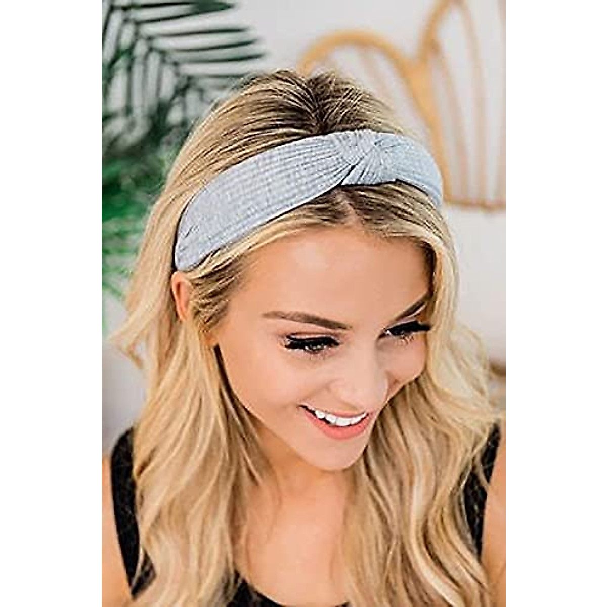 DRESHOW 8 Pack Knotted Headbands For Women Wide Turban Headband Yoga Exercise Ribbing Head Wraps Hair Bands Accessories