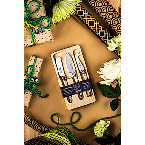 Laguiole Style de Vie Cheese knives Premium Line, set of 3, mother of pearl color