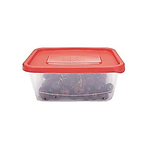 Mind Reader Meal Prep Food Storage Plastic Containers with Lids, Removable Compartment Sectionals Set of 20 (42 pcs, 51 cups total), Red