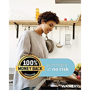 Wamery Ceramic Knife Set with Block - Chef Knife, Utility Knife, Paring Knife Rust Proof Sharp Turquoise Kitchen Knife Set with Wood Block and Fruit Peeler