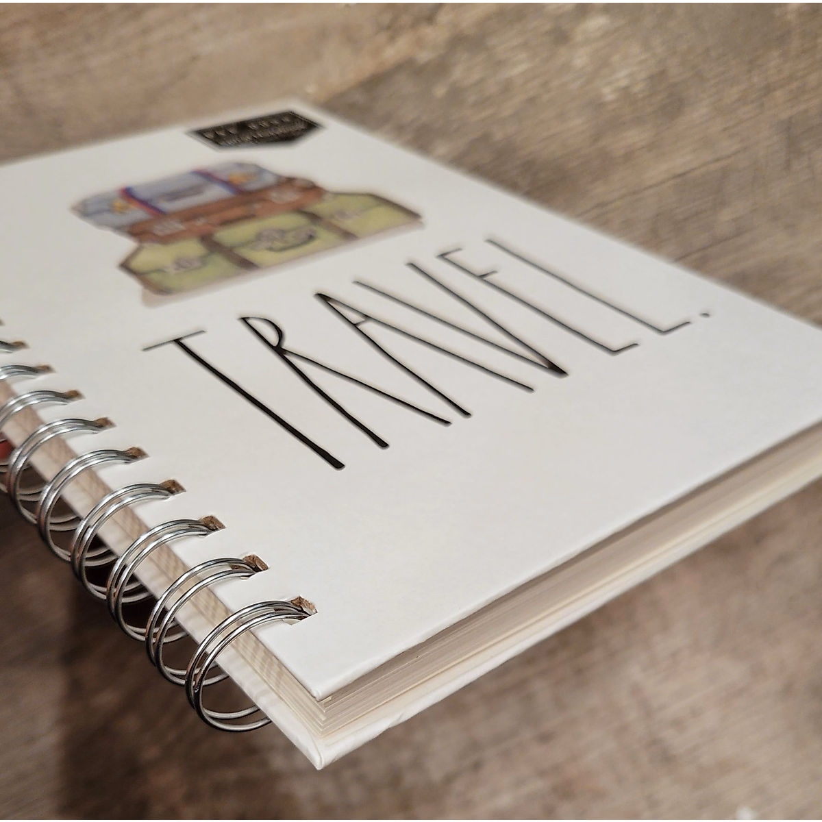 Rae Dunn Large Letter Travel. Spiral Notebook (160 lined pages)