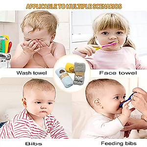 HISHELL Waterproof Drool Bibs for Toddlers 1-6 years old, Baby Feeding Bibs Unisex with PEVA Back, Soft and Absorbent Adjustable Burp Cloths Bibs for Girl Boy
