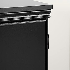 South Shore Morgan Small 2-Door Storage Cabinet Pure Black, 31.5" x 32 3/8" x 32 7/8"