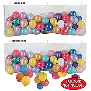 Beistle Plastic Balloon Drop Bag For Birthday Celebration New Year’s Eve Party Supplies