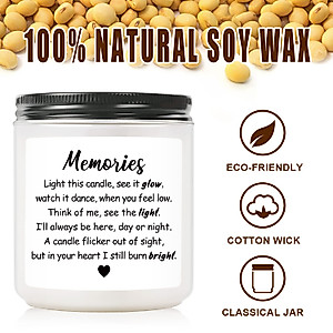 Memorial Candles Gifts for Loss, Condolences Gifts, Sympathy Gifts, Bereavement Gifts for Loss of Loved One, Mother, Father, Son, Daughter, Husband, Wife, Sister, Brother, Women, Men - 7oz Soy Candles