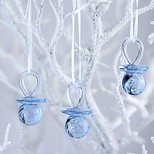 Adorox 2.5'' Blue Acrylic Baby Pacifier Shower Favor (Blue (36 Pieces))