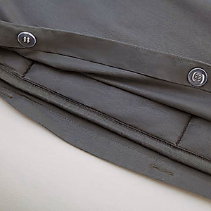 Cotton Duvet Cover for Weighted Blankets 41x60 Inches - Removable Cover with Button Closure - Charcoal Gray