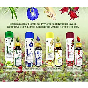 Vanilla of the East, Fresh Natural Asian Gourmet Baking Ingredient, Natural Flavor, Natural Color Chlorophyll of Pandan Leaf Extract Concentrate for Bakery & Beverage (200g) 2 Bottles LY