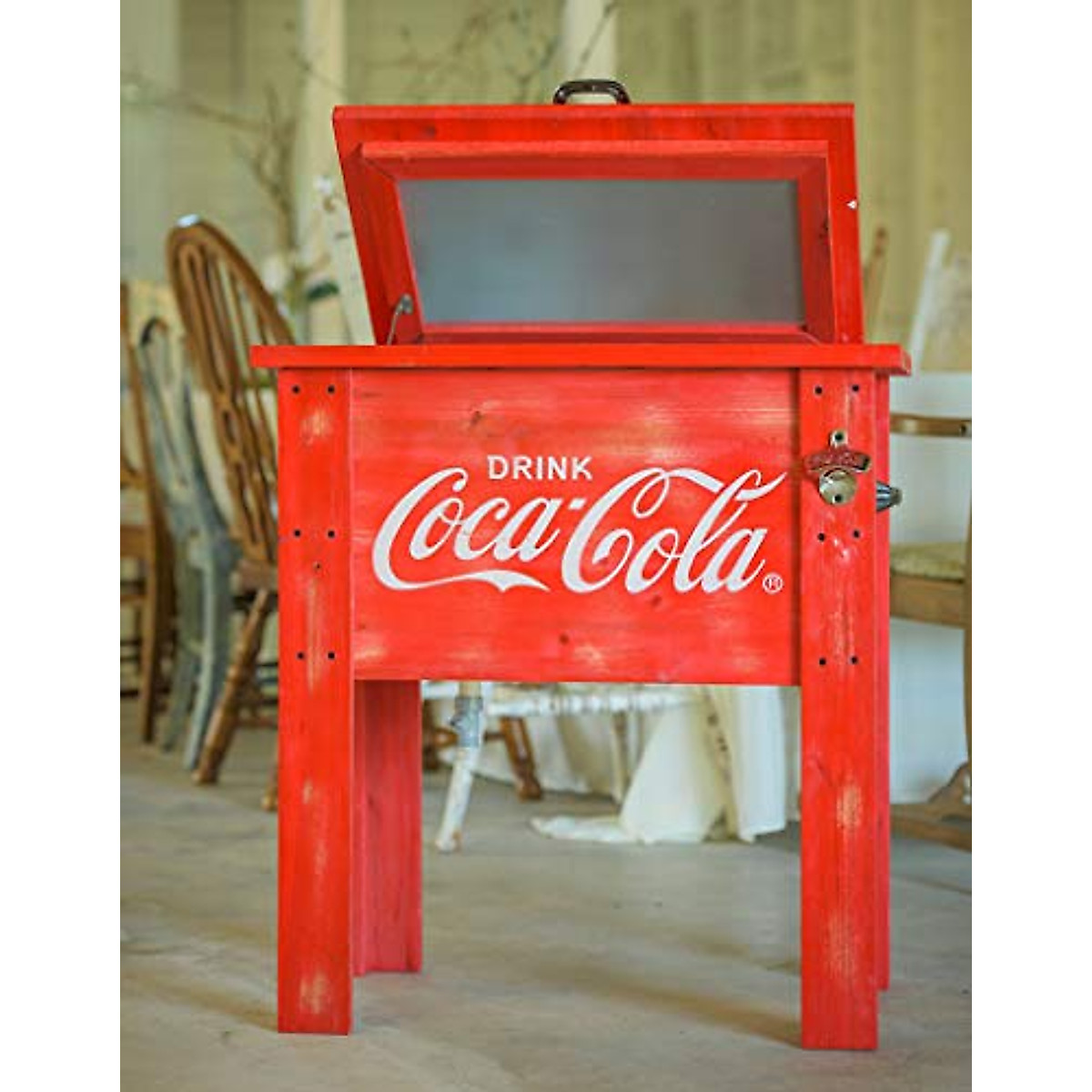 Leigh Country CP 98100 Coca Cola Vintage Cooler, 54-Quart, Red