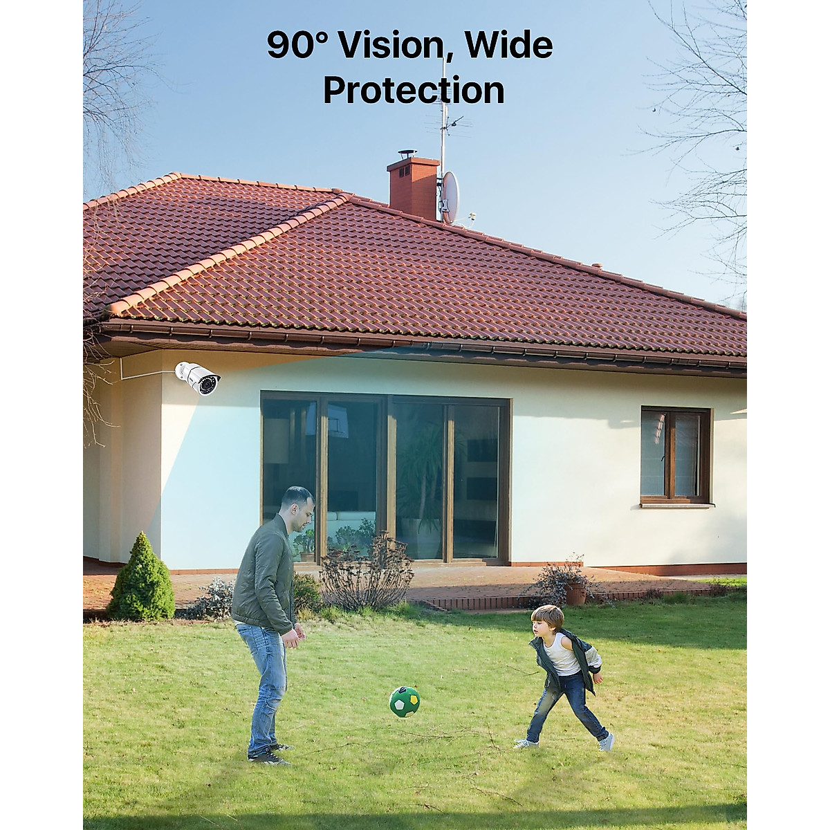 ZOSI 2MP 1080p Security Camera Outdoor Indoor (Hybrid 4-in-1 CVI/TVI/AHD/960H Analog CVBS), Night Vision, Weatherproof Surveillance CCTV Bullet Camera