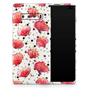 DesignSkinz Karamfila Watercolo Poppies V4 Protective Vinyl Decal Wrap Skin Cover Compatible with The Samsung Galaxy S20 (Screen Trim & Back Glass Skin)