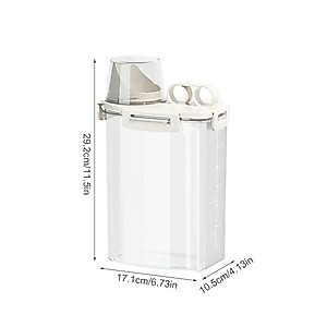 Jextou Cereal Containers Storage, Food Storage Box Canister Jars With Measuring Cup, Food Storage Containers, Airtight Food Storage Container With Lid, Household Cereal Dispenser For Flour Pasta