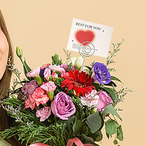 AHQiZFX 50PCS Silver Floral Card Holders - 12cm/4.7inch Stand for Photos, Gift Cards, Place Cards, Table Numbers, and Names - Perfect for Weddings, Parties, and Birthdays