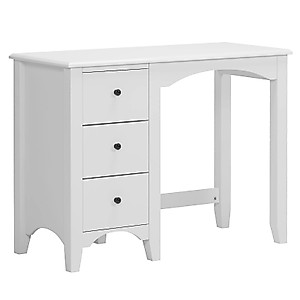 SDHYL Desk with Drawers, 37.5 Inches Study Workstation,Computer Desk with 3 Drawers，Small Desk with Storage for Home Office,Study