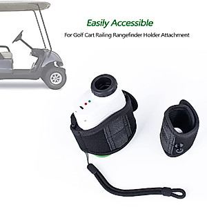 Xislet Fall-Arrest 4 Magnetic Golf Rangefinder Wrap Mount Strap with Adjustable Lanyard Stay-on Band for Golf Cart Railing Rangefinder Holder Attachment