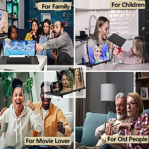 18" Screen Magnifier for Smartphone –3D HD Mobile Phone Magnifying Projector Screen Enlarger for Movies, Videos, and Gaming–Foldable Phone Stand with Screen Amplifier–Supports All Cell Phone