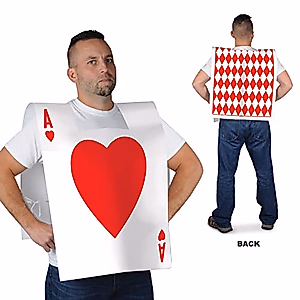 Beistle 60042, 3 Piece Plastic Card Suit Vests, One Size, Red/White