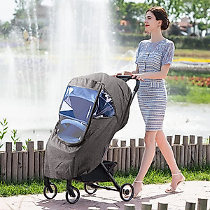 Blahoo Stroller Rain Cover Universal,Windproof Waterproof,Breathable Warm Shield. Baby Travel Weather Shield.