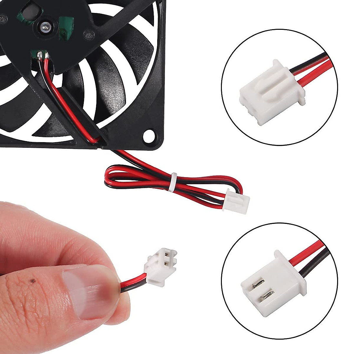 2Pcs DC 24V 8010 Fan Dual Ball Bearings 80mm 10mm Fan 3D Printer 80x80x10 Brushless Cooling Fan for Makerbot for 3D Printer PC CPU Computer Case Fan Cooler and Other Small Heat Dissipation Equipment