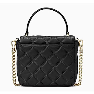 Kate Spade New York Natalia Quilted Leather Square Crossbody (Black)