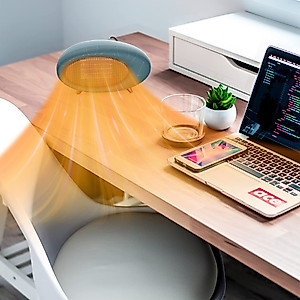 Lmkeji Desk Heater,600W Small Desk Heater for Indoor Use,Fast Safety Heat Personal Desktop Heater for Bedroom Table Home Indoor Use(Olive Green)