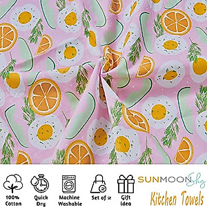 SunMoonSky Hand Bath Towels 100% Cotton Placemats 14 x 19 Inch, Hand Bath Towels or Cotton Placemats Set of 2 Collection of The Elegant Styles and Quality Fabrics for Every Occasion. (Lemon)