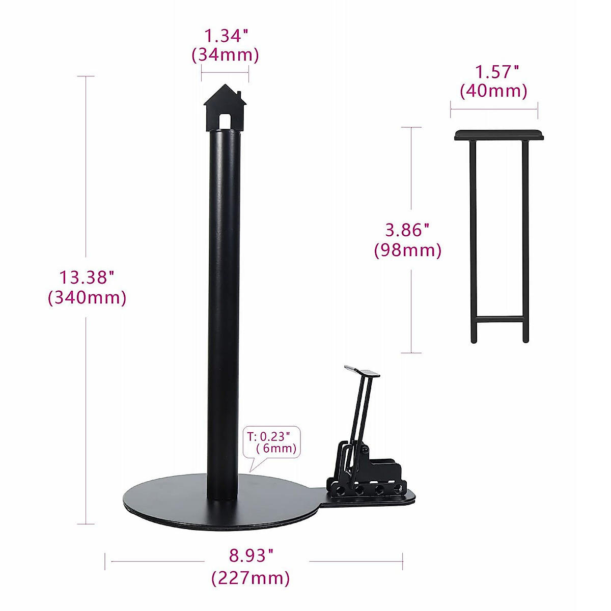 Onlycee Bulldozer Paper Tower Holder Kitchen Standing Countertop Paper Towl Roll Stand Rack Dispenser