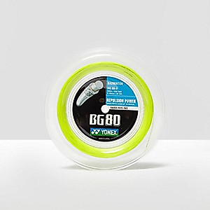 Yonex BG80 Badminton String - 200m Reel, Color- Yellow